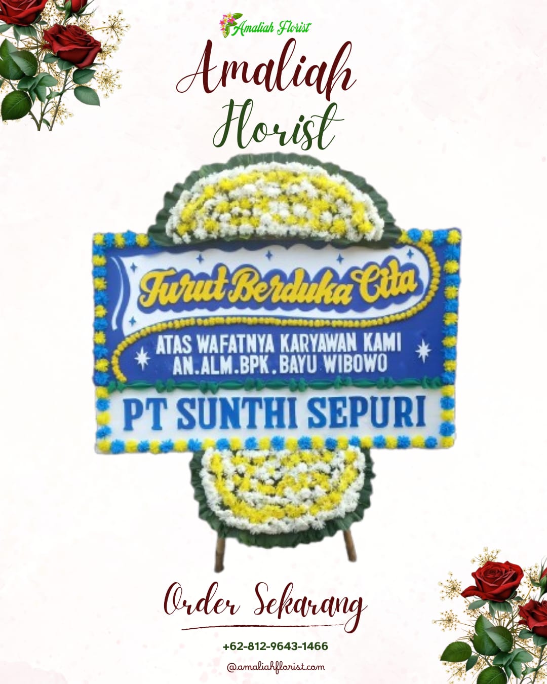 Karangan Bunga Duka Cita Nagan Raya | Elegan & Penuh Penghormatan